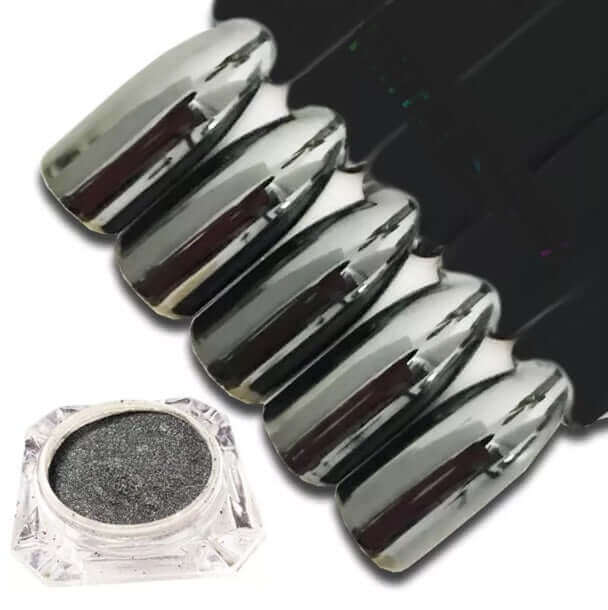 100% Pure Silver Mirror Chrome Nail Art Powder