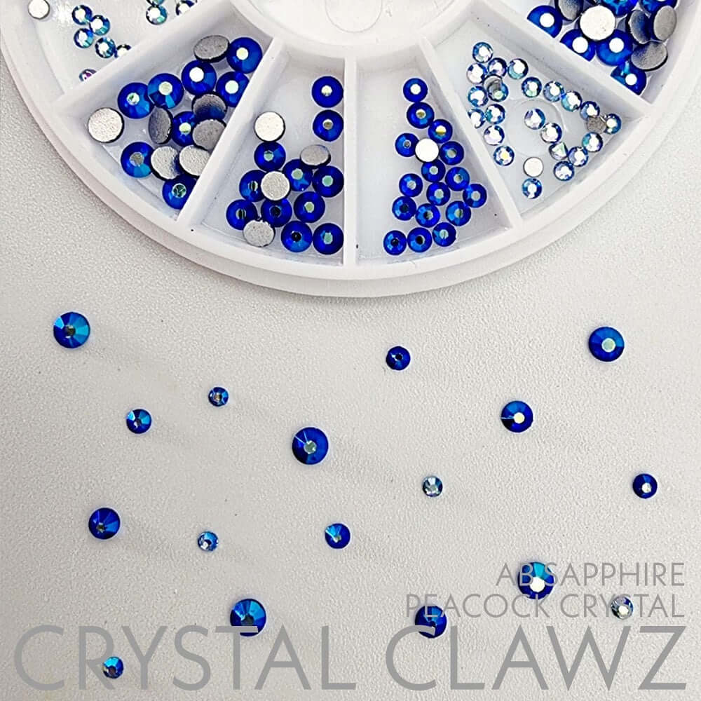 AB Sapphire Peacock Crystal Wheel