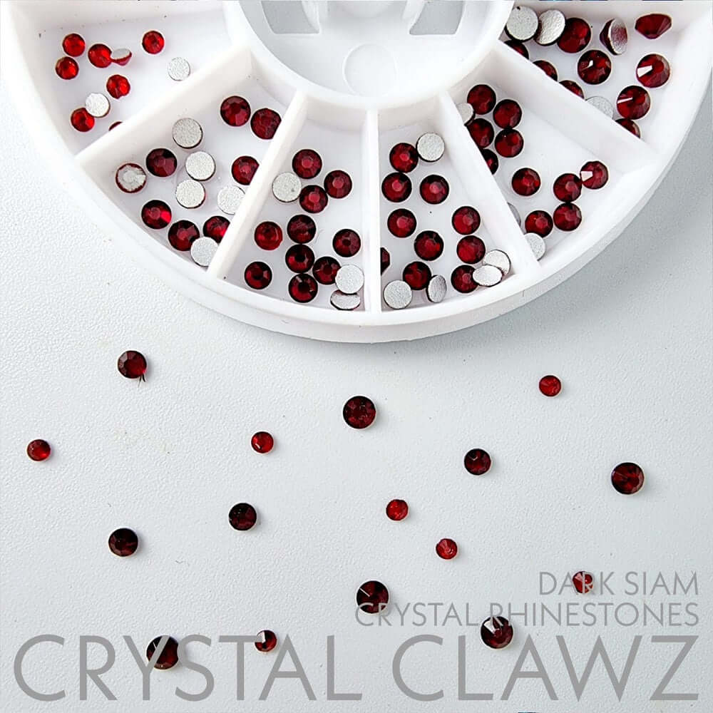 Dark Siam Crystal Rhinestone Wheel